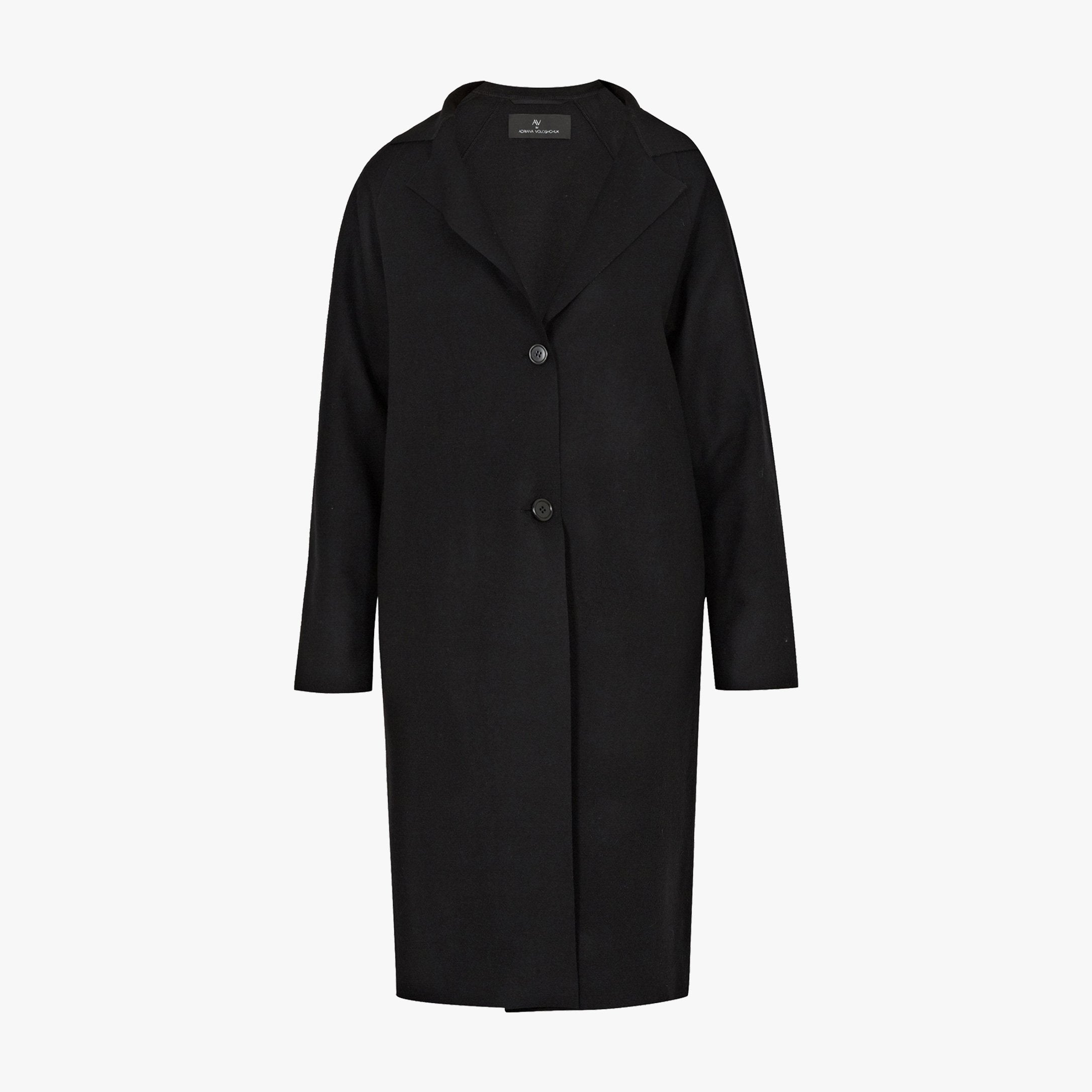 Structured Wool Coat in Black – The Collaborative Store